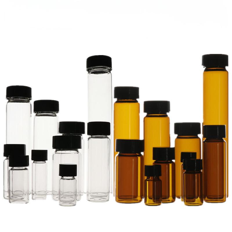 Brown Glass Sample Bottle – Amber Screw Top Reagent Bottle for ...